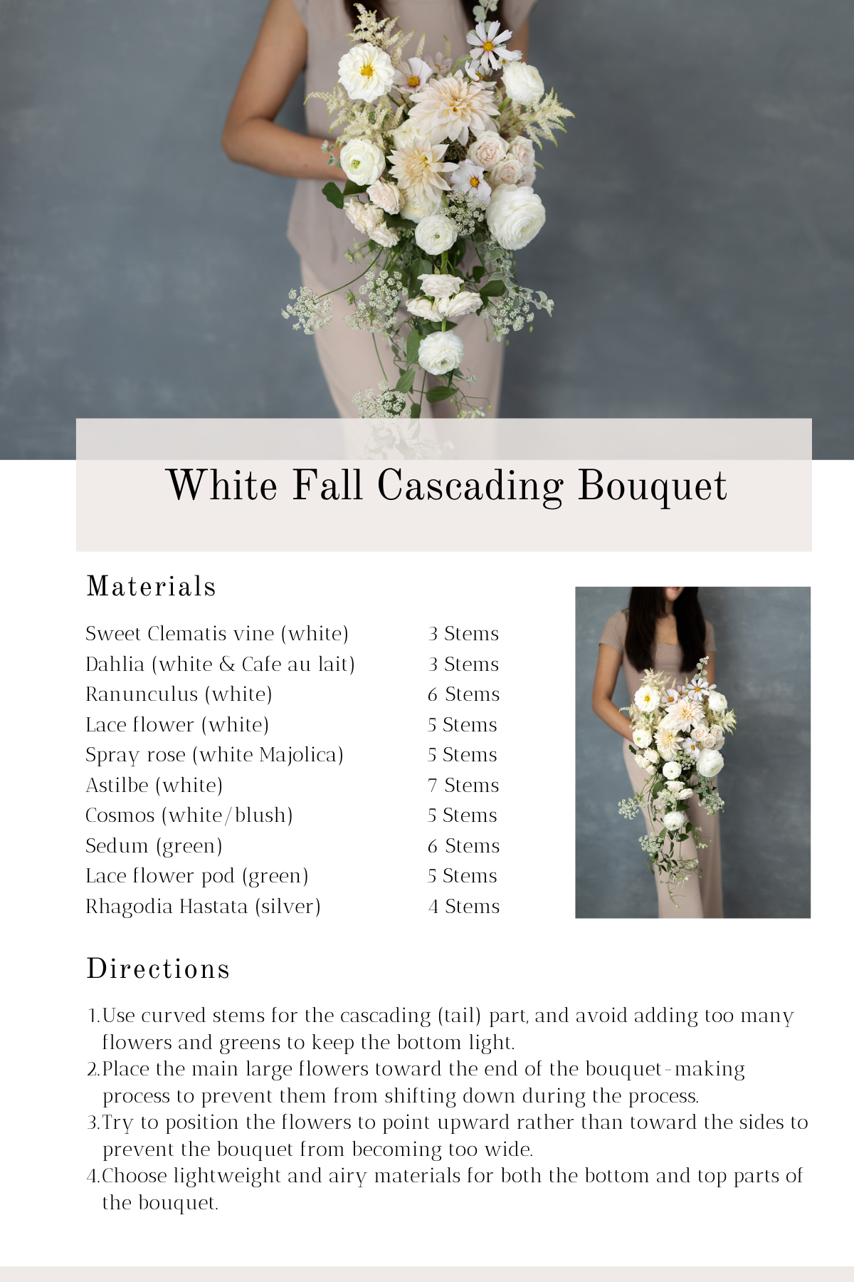 Cascading Bouquet Recipe: How to Make a Loose & Airy Cascading Bouquet ...